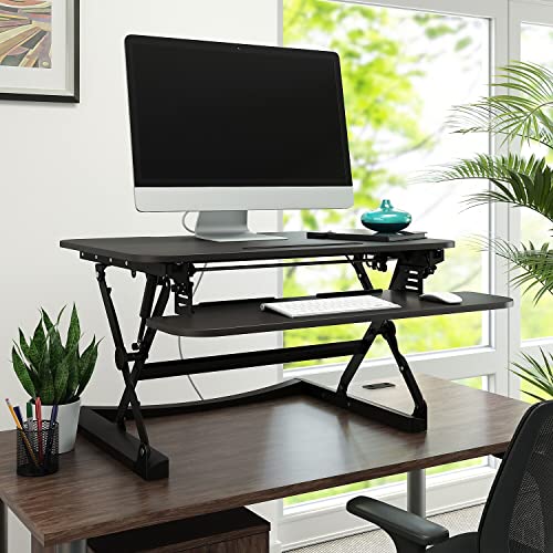 Staples 2452742 Sit to Stand Adjustable Desk Riser 35-Inch