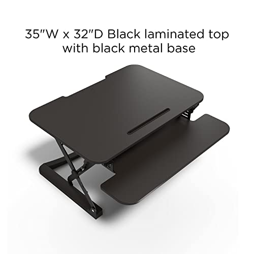Staples 2452742 Sit to Stand Adjustable Desk Riser 35-Inch