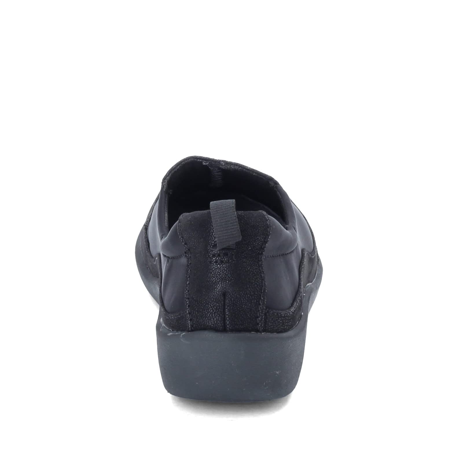 Clarks Women's CloudSteppers Sillian Paz Slip-On Loafer, Black Synthetic Nubuck, 5 M US