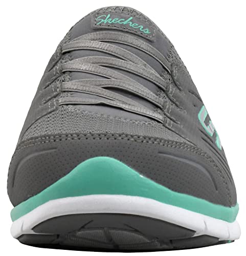 Skechers Sport Women's Gratis-No Limits Slip-On Mule Sneaker, Grey Mint, Grey Mint, 9 M US