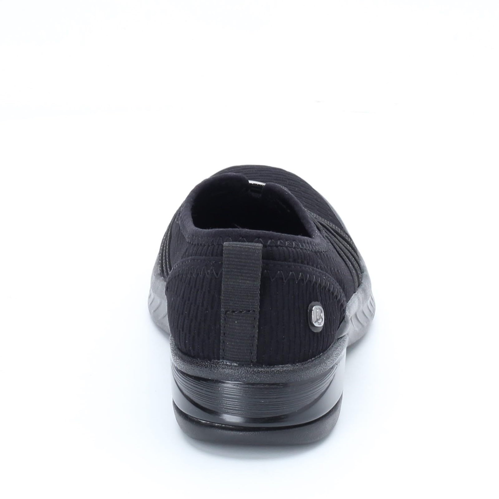 BZees Womens Niche Skimmers Ballet Flat, Black Mesh, 8 US