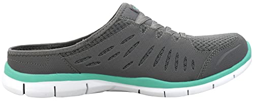 Skechers Sport Women's Gratis-No Limits Slip-On Mule Sneaker, Grey Mint, Grey Mint, 9 M US