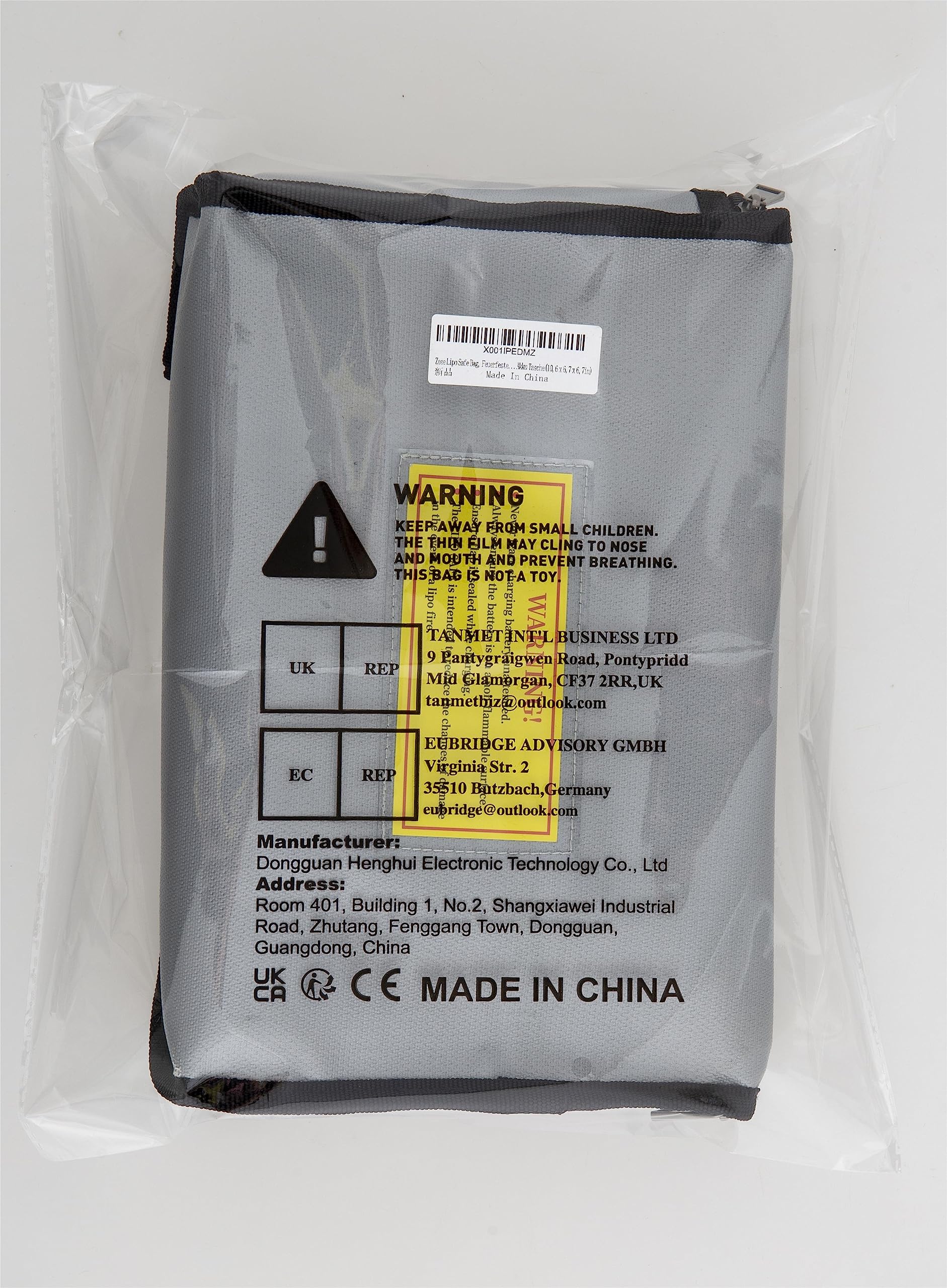 Zeee Lipo Safe Bag Battery Fireproof Bag Large Capacity Storage Guard Battery Safe Pouch for Storage Charging - 10 Cell Adjustable Battery Safe Bag(10.6x6.7x6.7in)