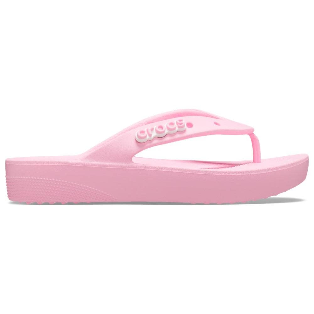 Crocs Women's Classic Flip Flops, Platform Sandals, Flamingo, Numeric_7