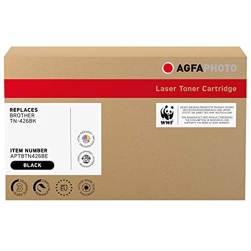 AgfaPhoto Laser Toner Replaces Brother TN-426BK, 9000 Pages, Black (for Use in Brother HL-L8360)