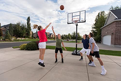 Lifetime 90061 Portable Basketball System, 52 Inch Shatterproof Backboard,Black