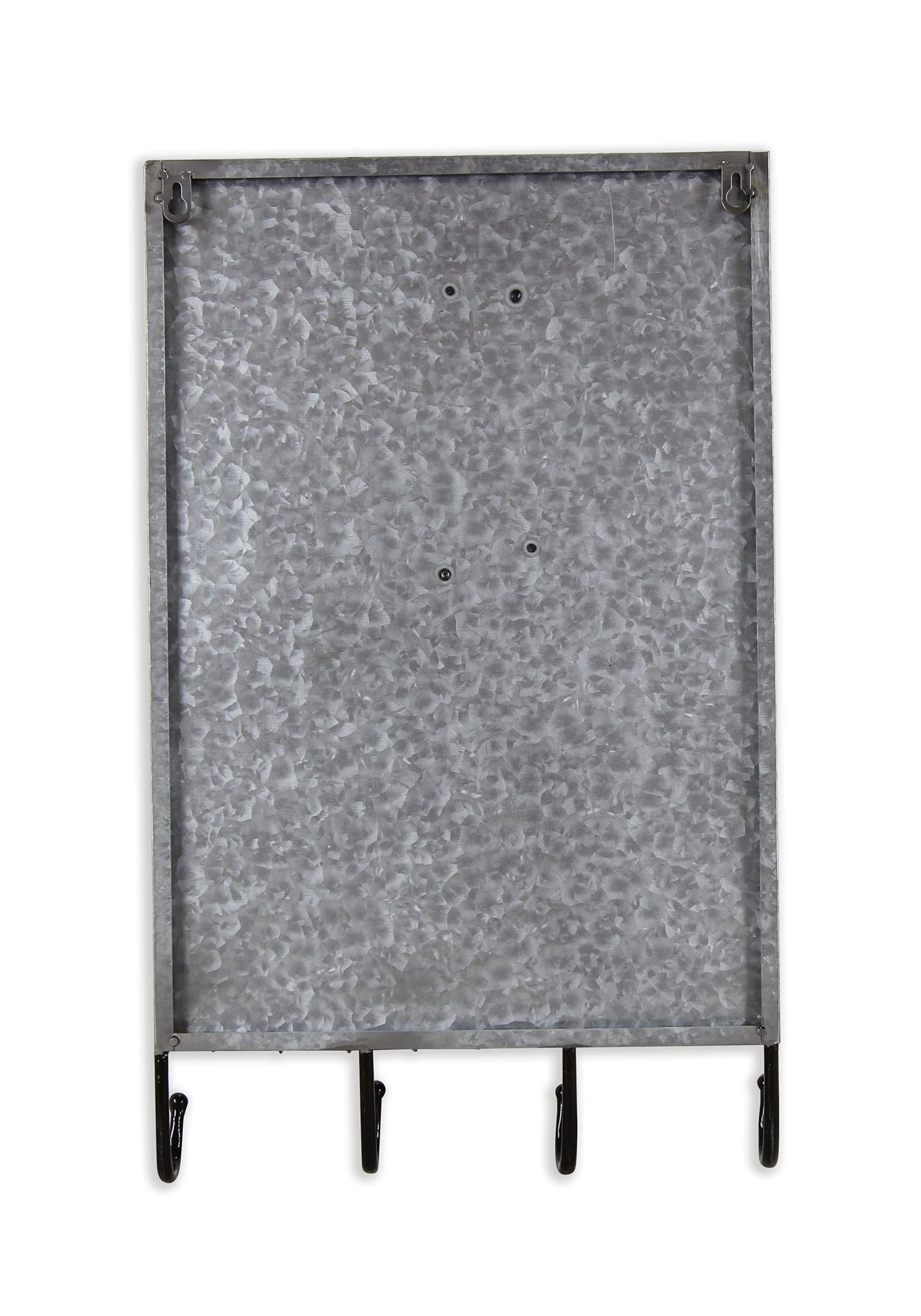 Cheung's FP-4037 Metal Wall Organizer with 4 Hooks and 3 Storage Slots