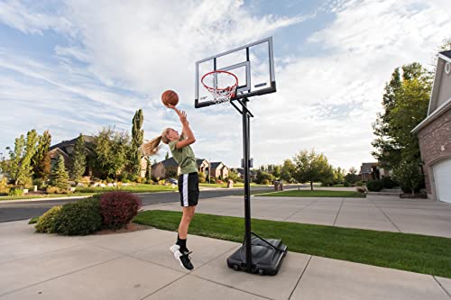 Lifetime 90061 Portable Basketball System, 52 Inch Shatterproof Backboard,Black