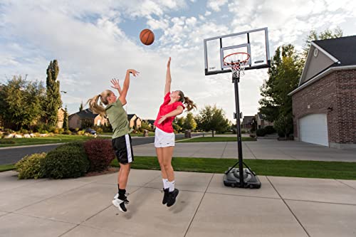 Lifetime 90061 Portable Basketball System, 52 Inch Shatterproof Backboard,Black