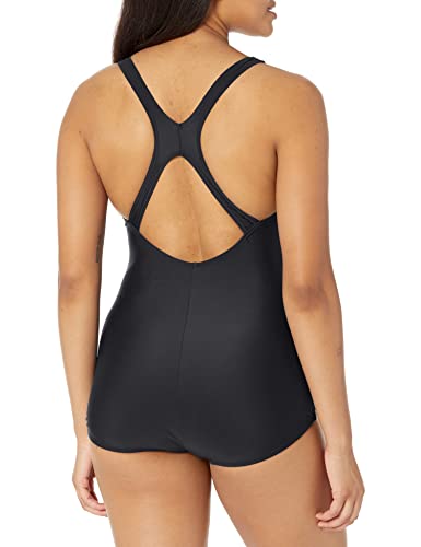 speedo Women's Swimsuit One Piece PowerFlex Princess Seam Ultraback Conservative Cut,speedo Black,14