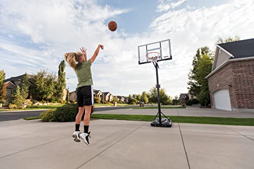 Lifetime 90061 Portable Basketball System, 52 Inch Shatterproof Backboard,Black