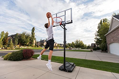 Lifetime 90061 Portable Basketball System, 52 Inch Shatterproof Backboard,Black