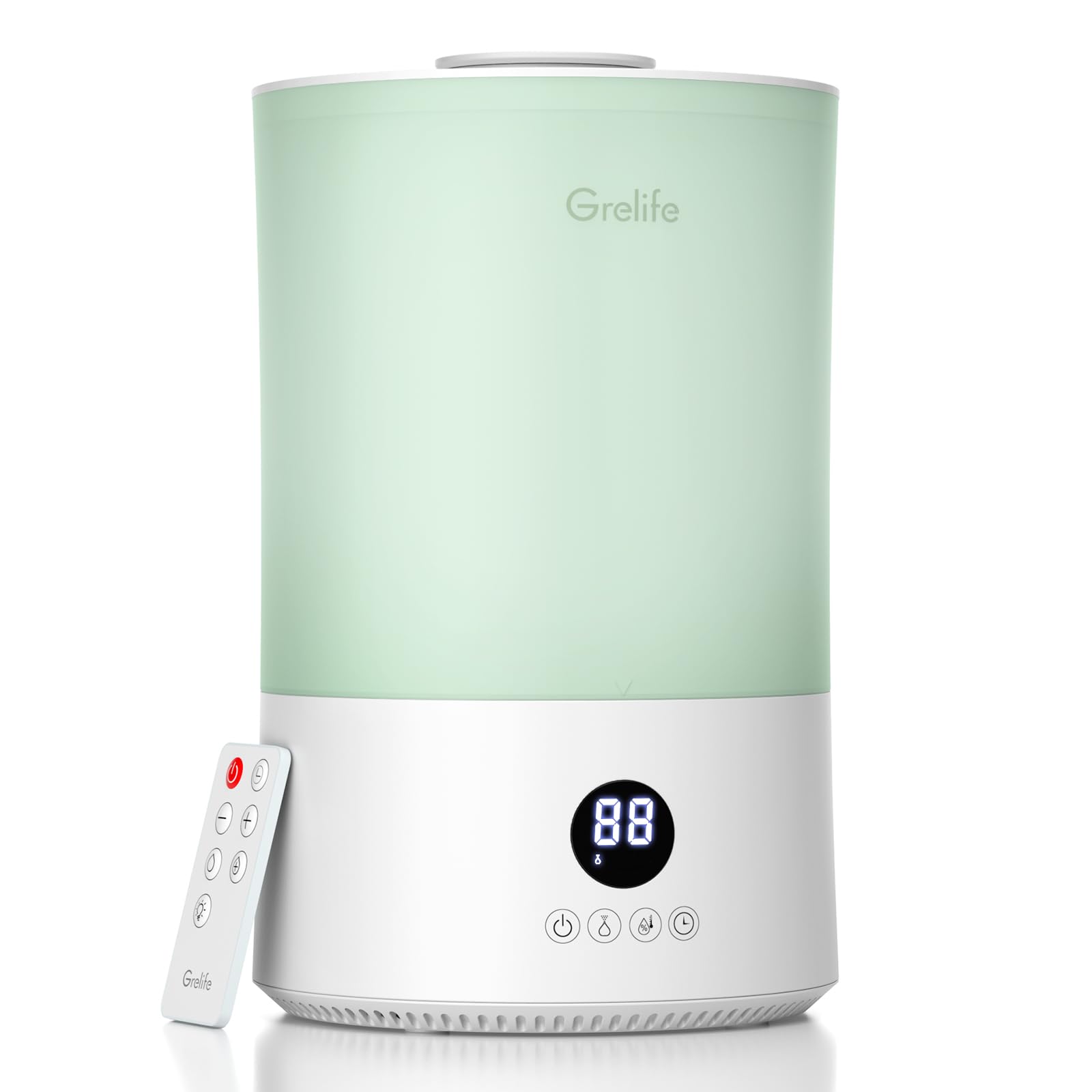 Humidifiers for Bedroom Large Room, Ultrasonic Cool Mist Humidifier for Baby Nursery and Plants, Up to 24 Hours, Top Fill, Night Light, Auto Shut Off, Easy Clean, Quiet
