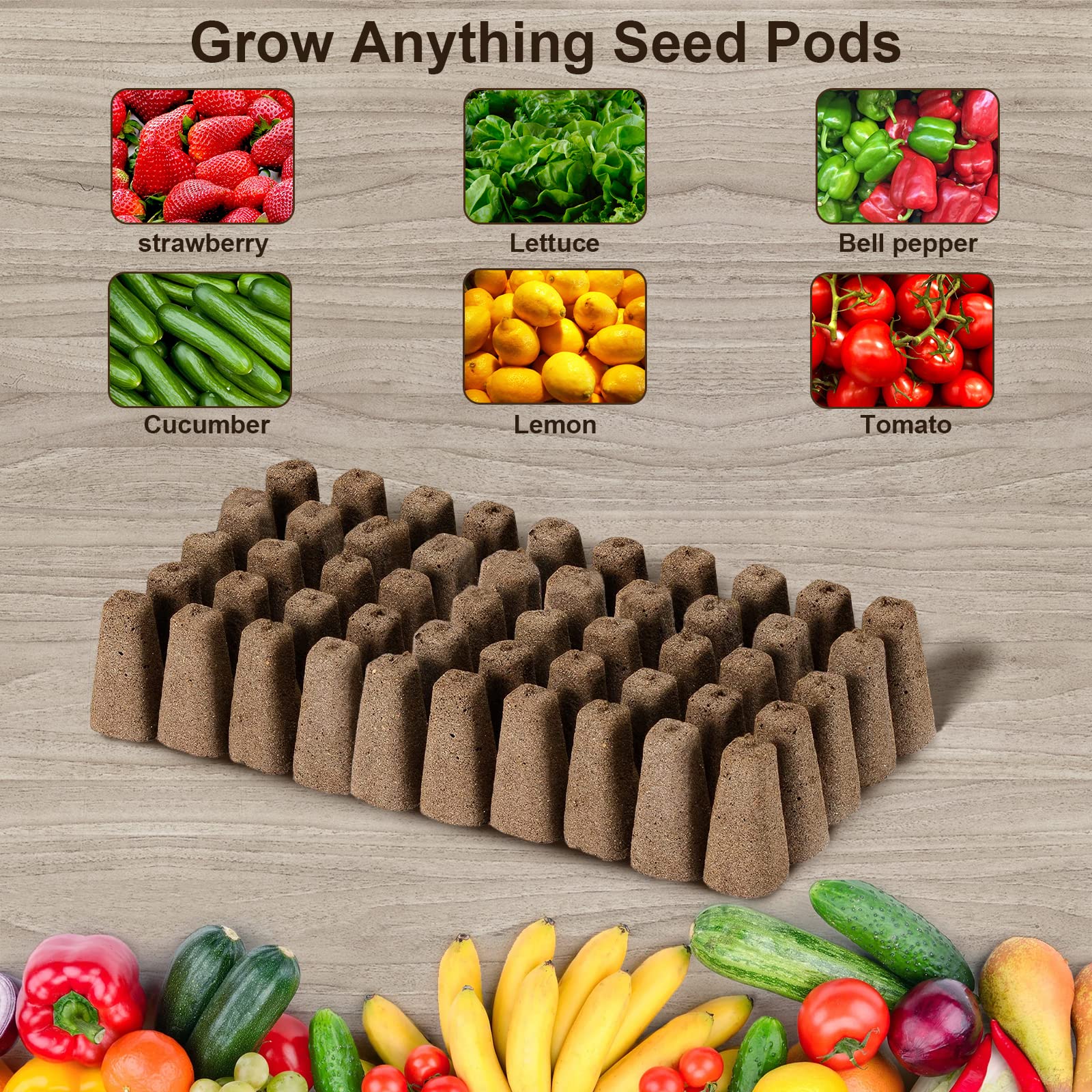 Haligo 100pcs Square Pods for Hydroponics Growing System, 50pcs Square Grow Sponges with 50pcs Pods Labels, Supplies Replacement, Compatible with IDOO, QYO, LYKO (Square)