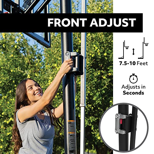 Lifetime 90061 Portable Basketball System, 52 Inch Shatterproof Backboard,Black