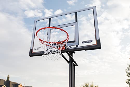 Lifetime 90061 Portable Basketball System, 52 Inch Shatterproof Backboard,Black