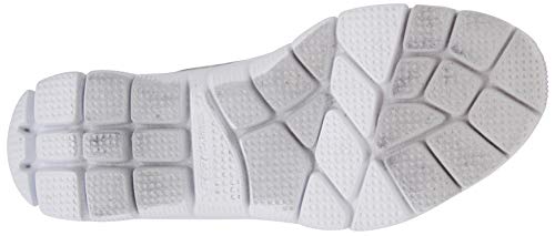 Skechers Women's Empire Game On Fashion Sneaker, Silver/White, 8.5 W US