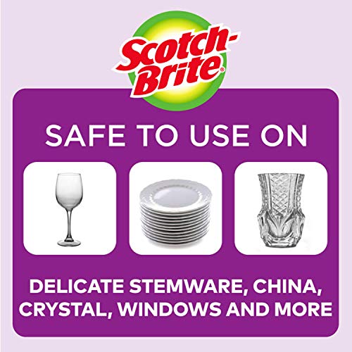 Scotch-Brite Brite Delicate Sponge, 3 Count (Pack of 8), Multi-Color