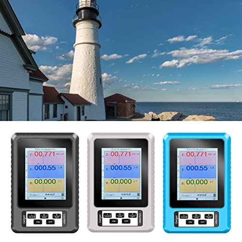 Handheld EMF Meter High Accuracy Digital Display Electromagnetic Field Radiation Detector Nuclear Dose Counter for Industry(White)