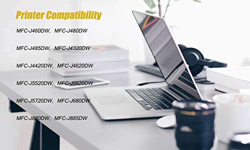 HGZ 4 Pack LC203 LC201 Compatible Ink Cartridges Replacement for LC203 XL Used in MFC-J460DW MFC-J480DW MFC-J880DW MFC-J680DW MFC-J4420DW MFC-J4620DW MFC-J4320DW MFC-J5520DW Printer