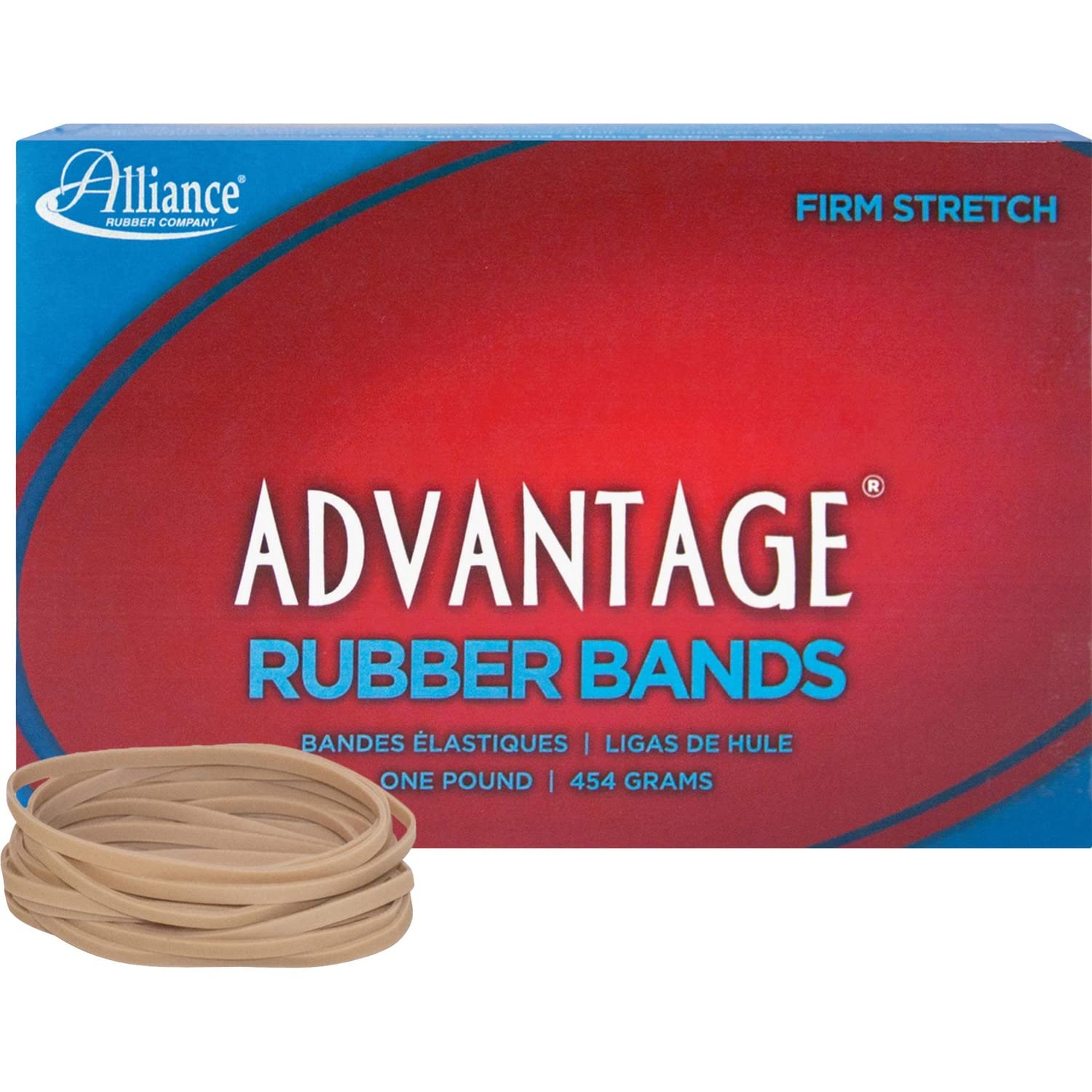 Alliance Rubber Advantage Rubber Bands #33-1 Pound Box 26335, Natural