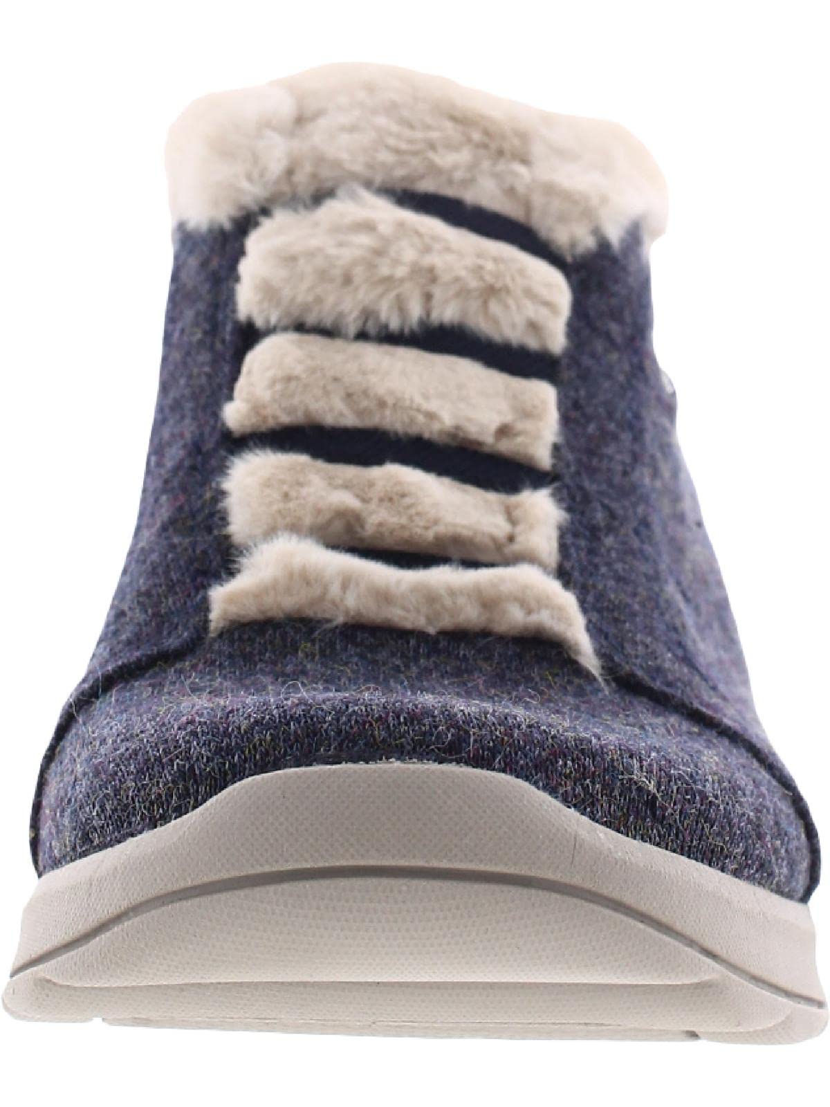 BZees Womens Golden Faux Suede Slip On Fashion Sneakers Gray 6 Medium (B,M)