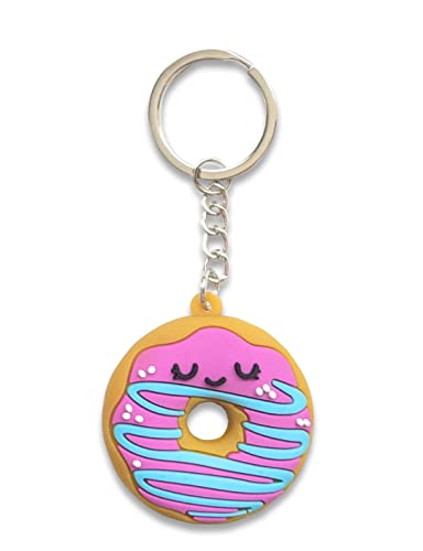 Kipp Brothers Donut Soft Rubber Keychains - Pack of 12, Aprox. 2'' x 2'' (KP4377)