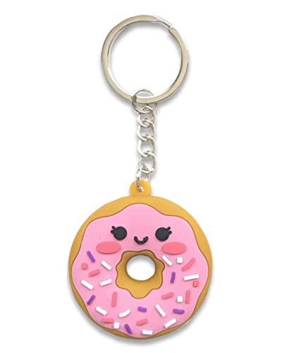 Kipp Brothers Donut Soft Rubber Keychains - Pack of 12, Aprox. 2'' x 2'' (KP4377)