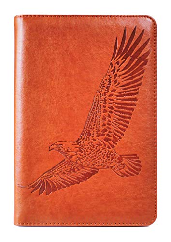Eagle Refillable Faux Leather Journal by SohoSpark, Mens Journal, 6x8 Vegan Lined Writing Journal for Women