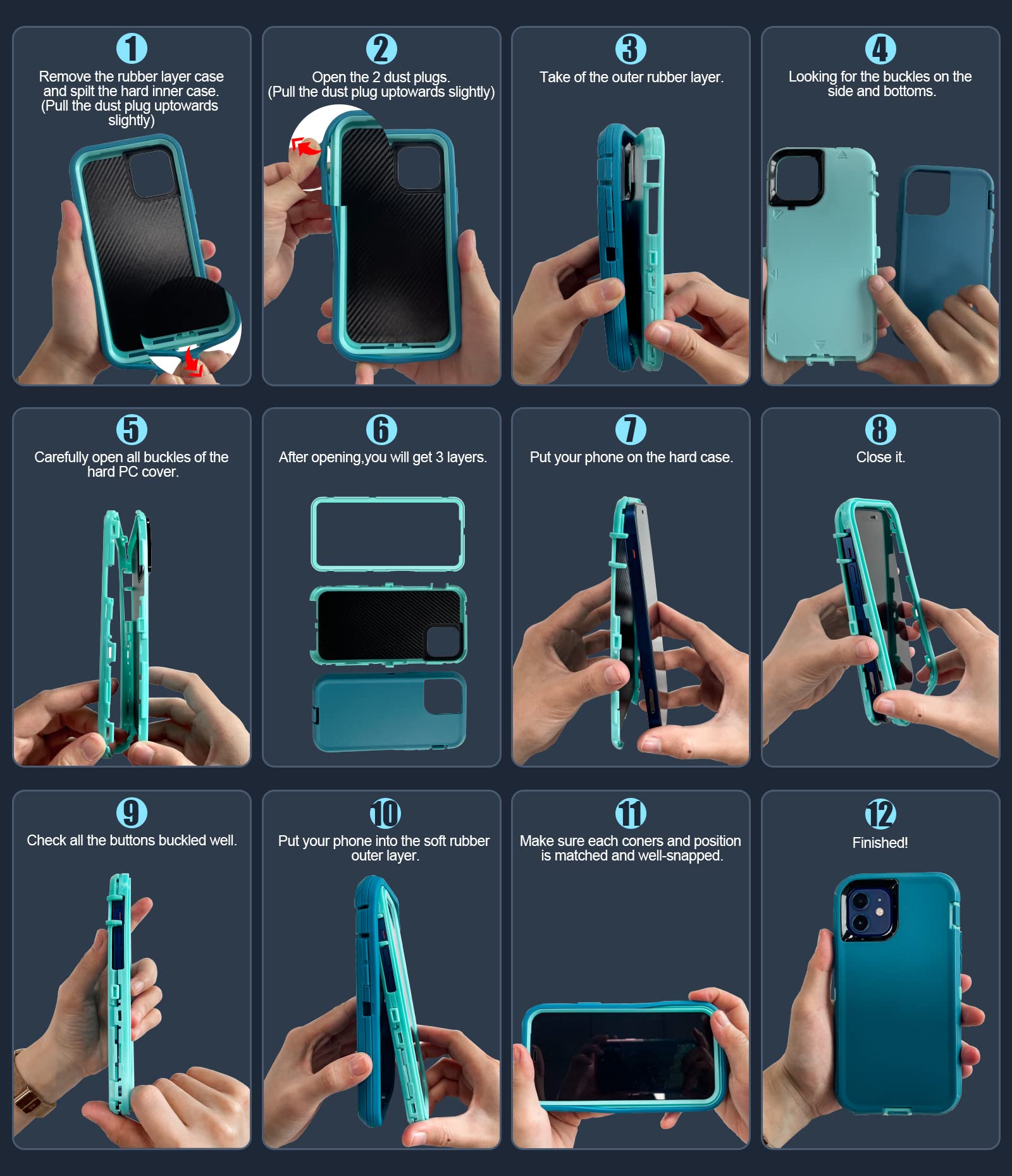 LeYi Compatible for Samsung Galaxy A23 5G Case: Samsung A23 Case [Not Fit A23 5G UW Verizon] with 2 PCS Tempered Glass Screen Protectors, 3 in 1 Full Body Shockproof Rubber Dustproof Rugged Case, Blue