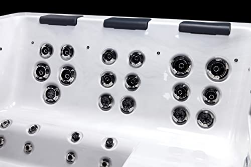 Luxuria Spas Artisan 6-Person 57-Jet 3-Pump Acrylic Lounger Hot Tub with Speakers and Ozonator