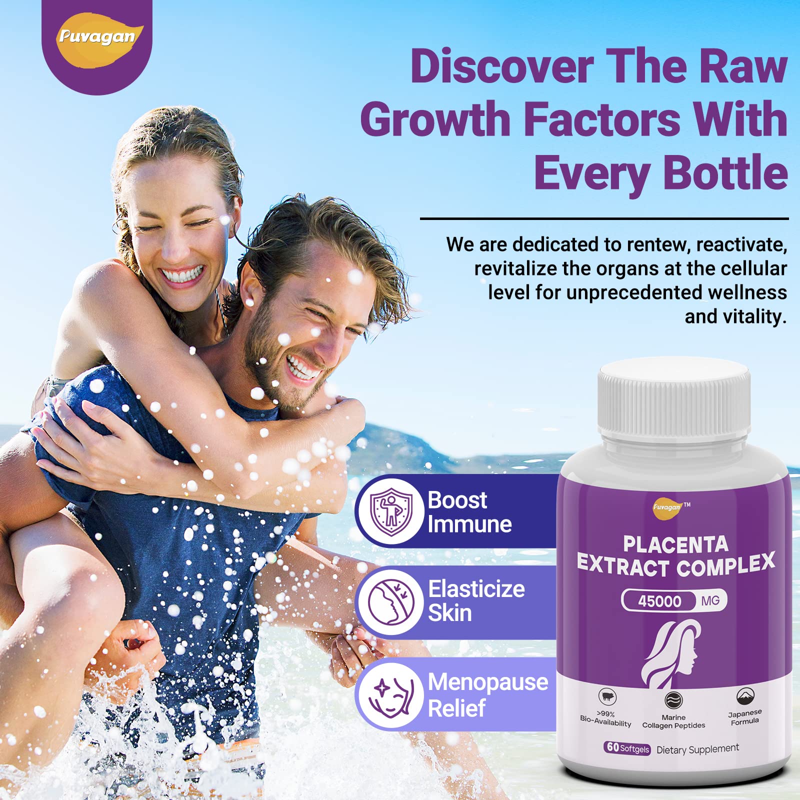 Pack of 2 [ 60 Days Supply ] Multi Collagen Plus Pills - Collagen Supplement to Support Hair, Skin, Nails, Joints, & Gut Health - Hydrolyzed Collagen Supplement