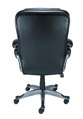 STAPLES 923523 Osgood Bonded Leather High-Back Manager's Chair Black
