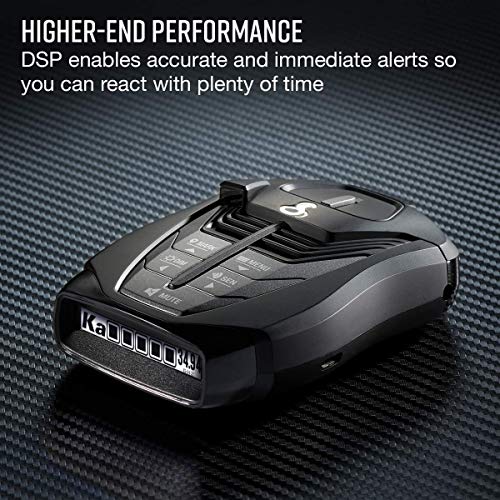 Cobra RAD 480i Laser Radar Detector – Long Range Detection, Bluetooth, iRadar App, LaserEye Front and Rear Detection, Next Gen IVT Filtering, Black