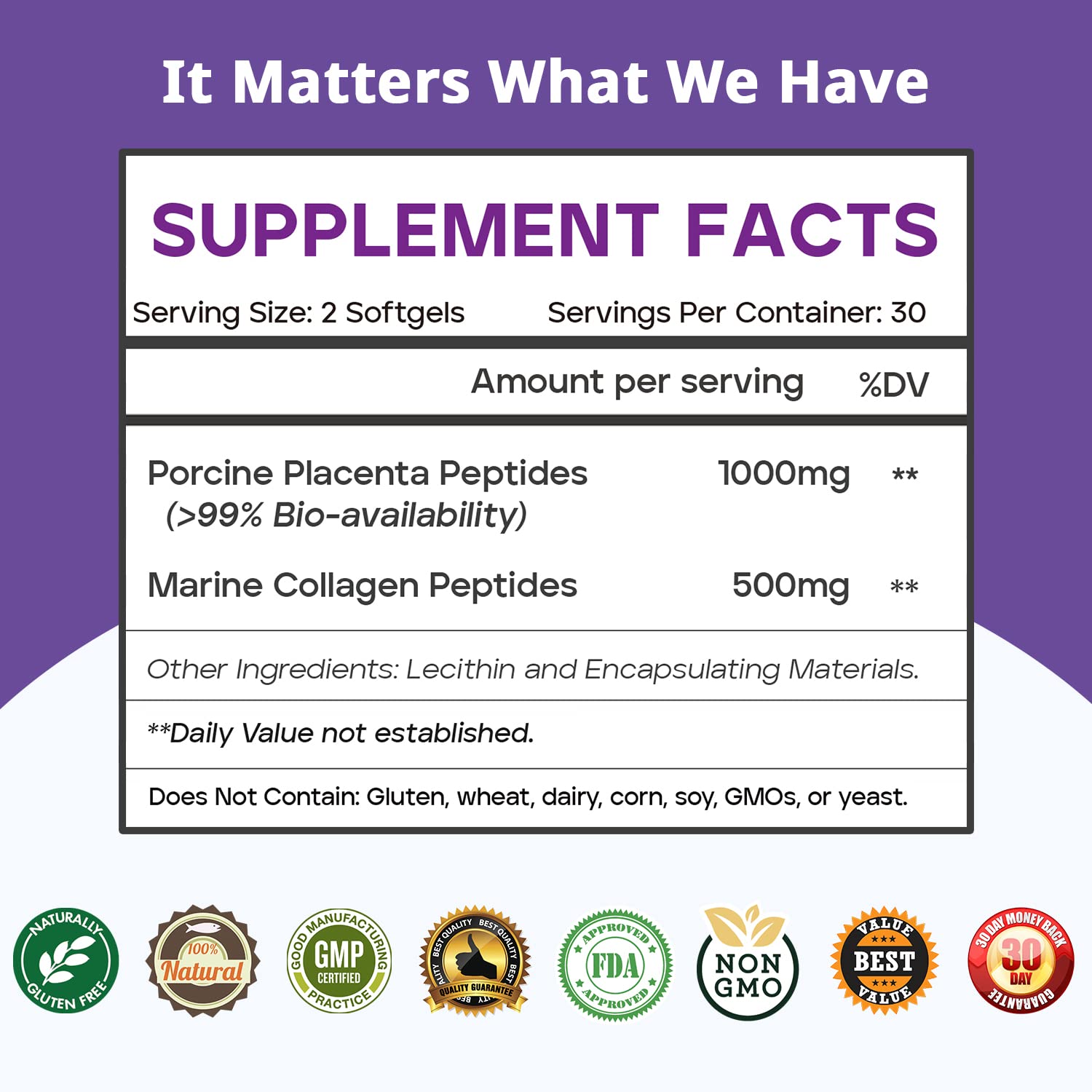 Pack of 2 [ 60 Days Supply ] Multi Collagen Plus Pills - Collagen Supplement to Support Hair, Skin, Nails, Joints, & Gut Health - Hydrolyzed Collagen Supplement
