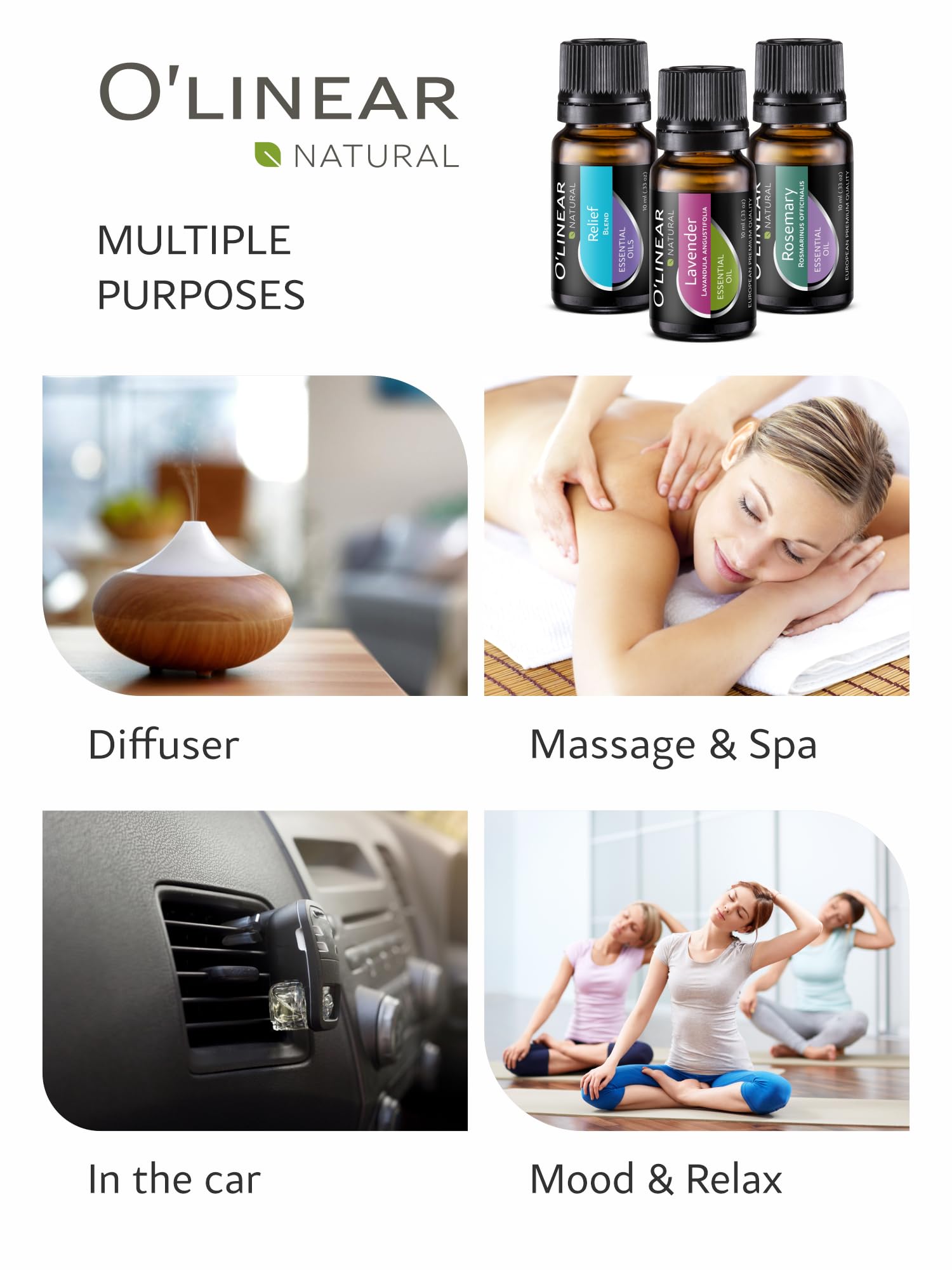 Top 8 Essential Oils Set for Diffuser for Home Aromatherapy Kit with Lavender, Peppermint, Eucalyptus, Tea Tree, Rosemary, Orange, Relief and Sweet Dreams Blends for Humidifiers Natural Pack