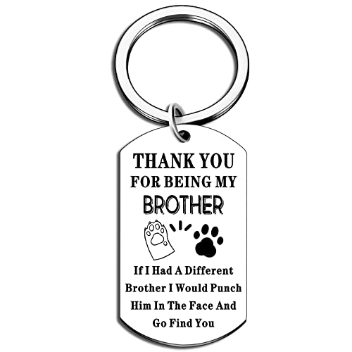 WXCATIM Brother Gifts From Sister Keychain Gifts For Brother Big Little Brother Gifts Funny Gifts For Brother Best Gifts For Brother Birthday Anniversary Christmas