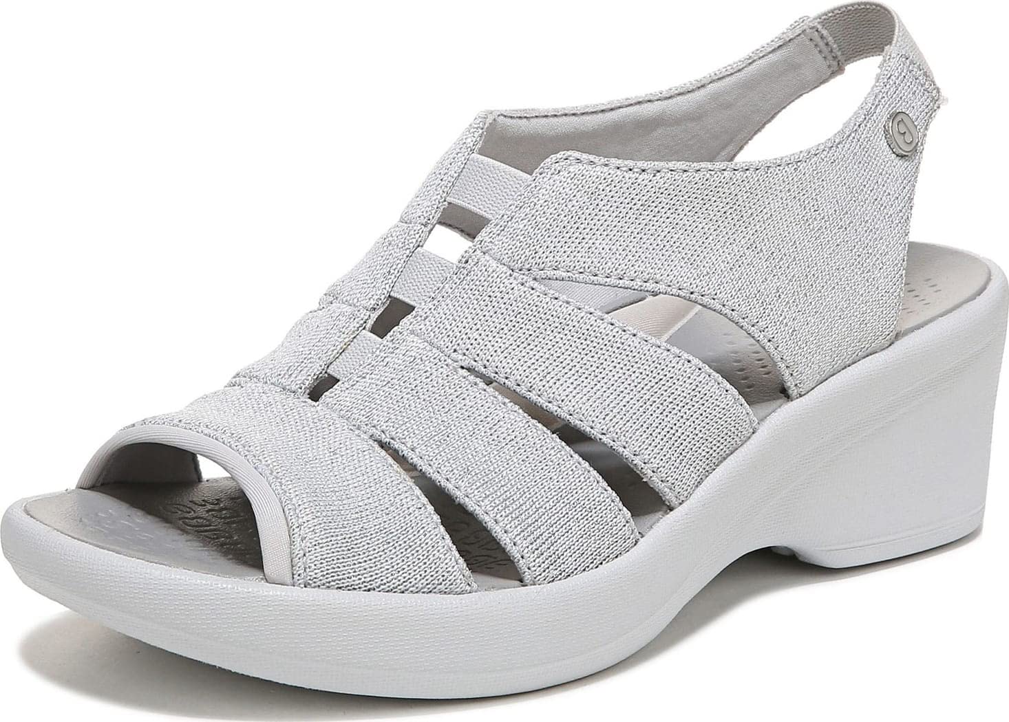 BZees Womens Finale Sandal, Silver Shimmer, 7.5 US