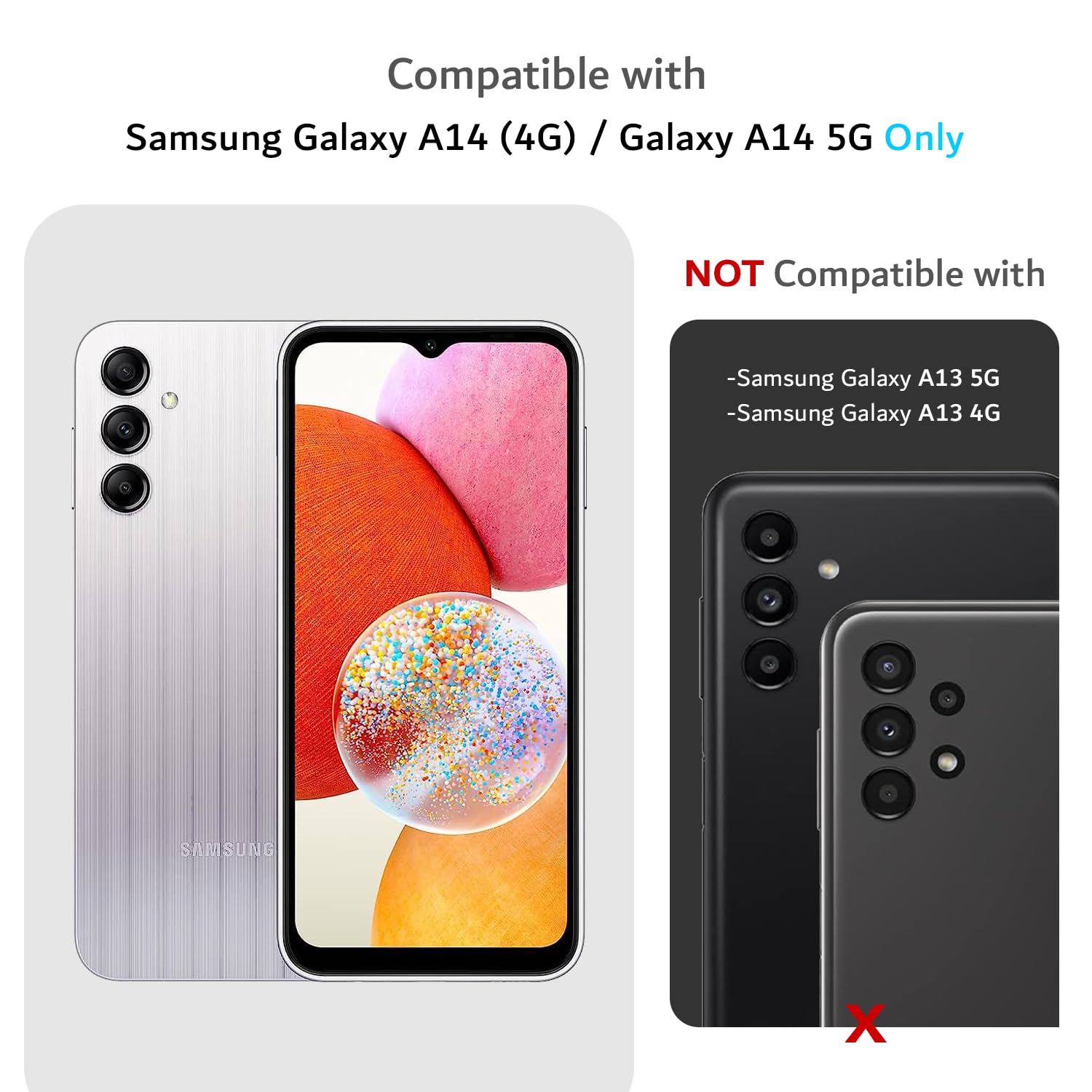 TUDIA LinnGrip Compatible with Samsung Galaxy A14 4G / 5G Case, [Enhanced Grip] Ultra Slim Matte TPU Shockproof Anti-Slip Protective Phone Case Cover (Indigo Blue)