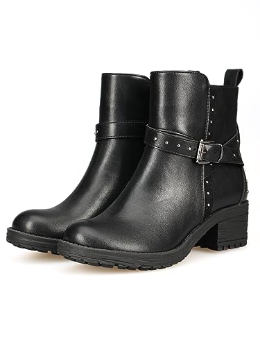 Beleeshella Big Girls Ankle Low Chunky Heel Side Zipper Dress booties(big_kid, women, numeric_1, numeric, us_footwear_size_system, medium)