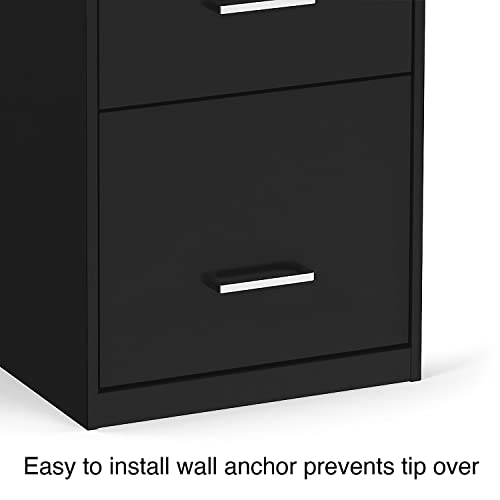 STAPLES 2806660 4-Drawer Vertical File Cabinet Locking Letter Black 18-Inch D (52152)
