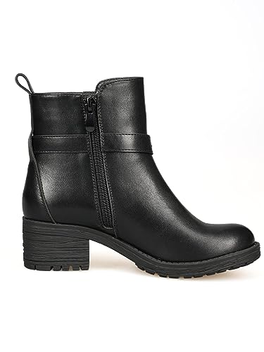 Beleeshella Big Girls Ankle Low Chunky Heel Side Zipper Dress booties(big_kid, women, numeric_1, numeric, us_footwear_size_system, medium)
