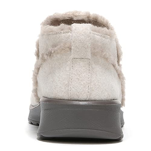 BZees Women's Glide Slip-On Ankle Boot Sneaker, Eggnog Flannel, 10