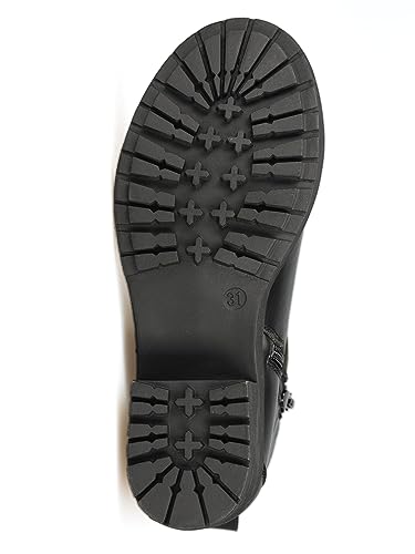 Beleeshella Big Girls Ankle Low Chunky Heel Side Zipper Dress booties(big_kid, women, numeric_1, numeric, us_footwear_size_system, medium)