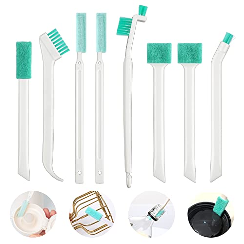 Small Cleaning Brushes for Household, 8Pcs Crevice Cleaning Tool Set for Window Groove Track Humidifier Keyboard Bottle Door Car Vent, Tiny Detail Cleaner Scrub Brush for Gaps Corner Tight Space