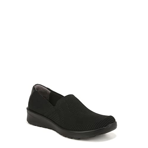 BZees Women's Getty Slip On Comfort Loafer Flat Black 10 W