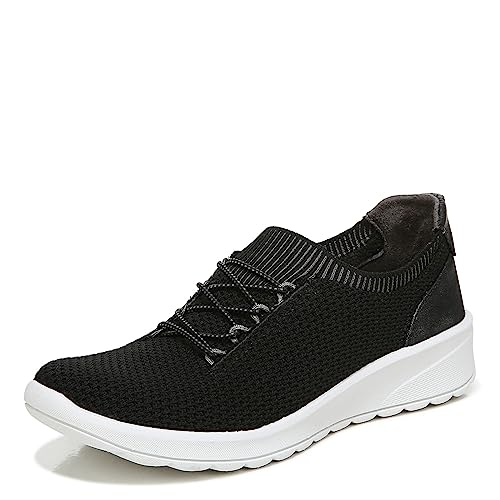 BZees Womens Gold Rush Slip-On Black Knit 10 M