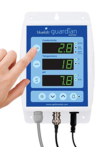 Bluelab MONGUACON Guardian Monitor Connect for pH, Temperature, and TDS in Water with Data Logging (Connect Stick not Included), Nutrient Meter for Hydroponic System and Indoor Plant Grow White