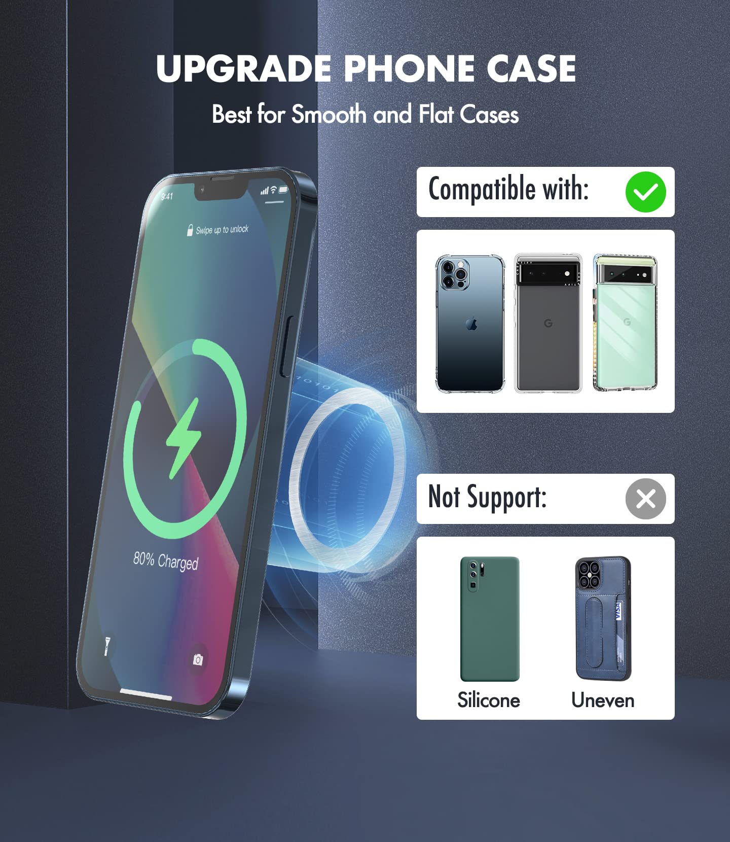 CheukKee 3Pcs Mag Safe Metal Ring Sticker,Mag-Safe Case Converter Adapter Ring for Magsafe Magnetic Wireless Charging Phone Car Mount Compatible with Cell Phone Android Samsung Galaxy Pixel iPhone
