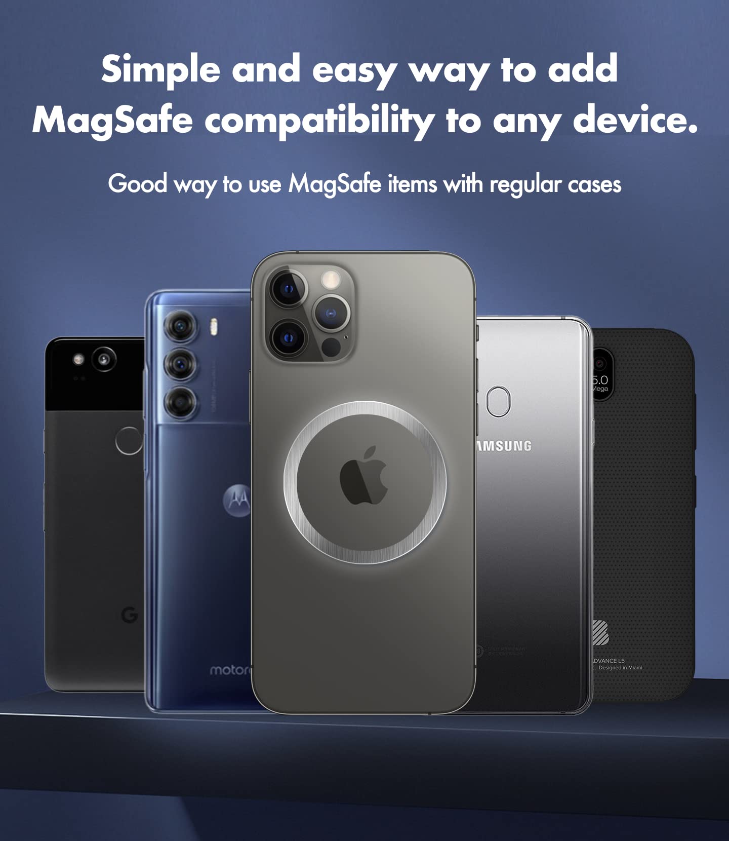 CheukKee 3Pcs Mag Safe Metal Ring Sticker,Mag-Safe Case Converter Adapter Ring for Magsafe Magnetic Wireless Charging Phone Car Mount Compatible with Cell Phone Android Samsung Galaxy Pixel iPhone